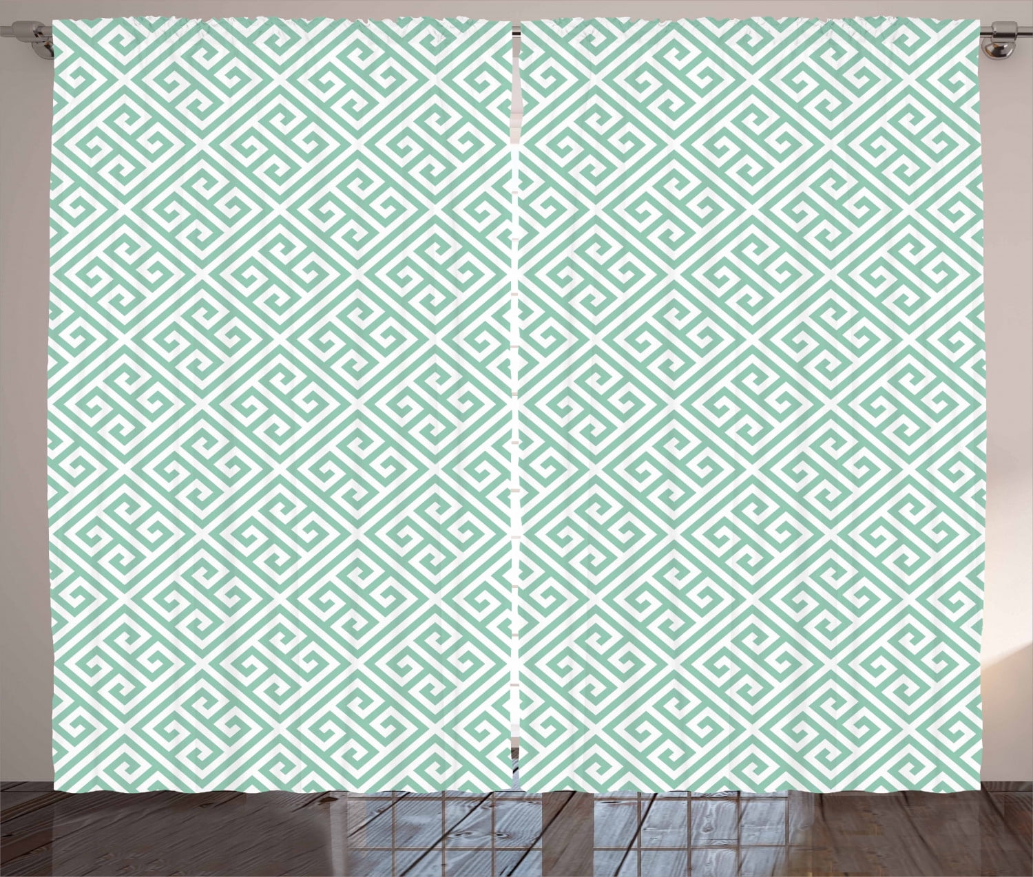 Ambesonne Geometric Curtains 2 Panel Set, Art of Stripes Minimalist ...