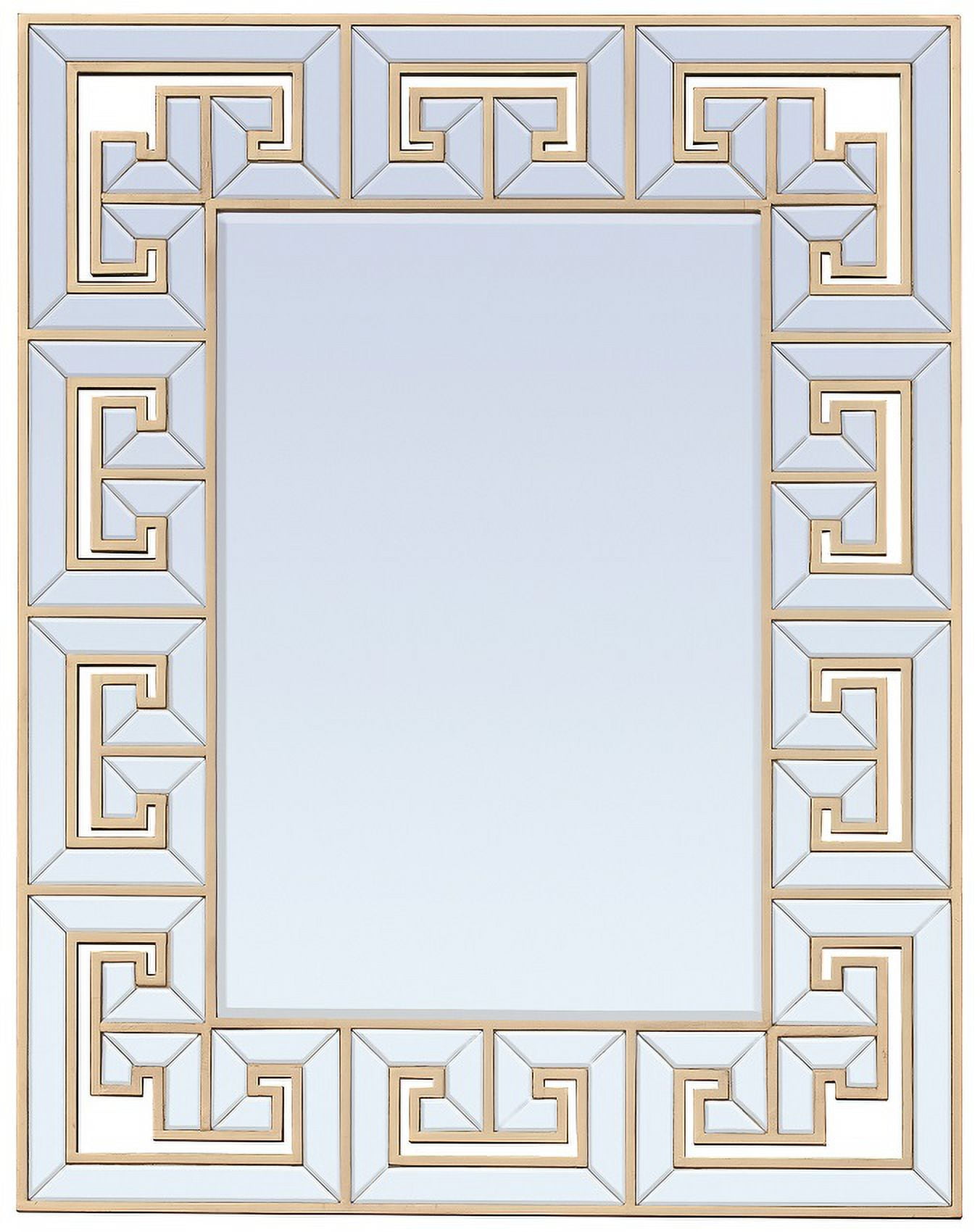 FFPEG Classic Greek Key Small Multi Mirror - Gold Molding - Wood and ...