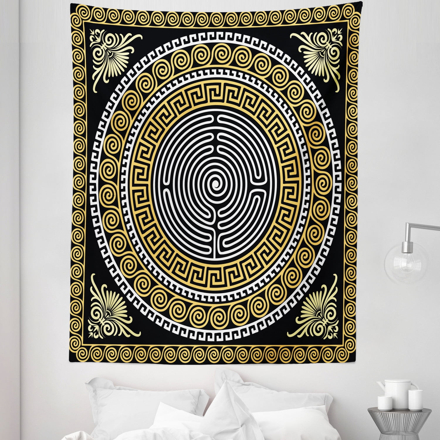 Greek Key Tapestry, Classical Pattern with Intricate Design Spiral ...