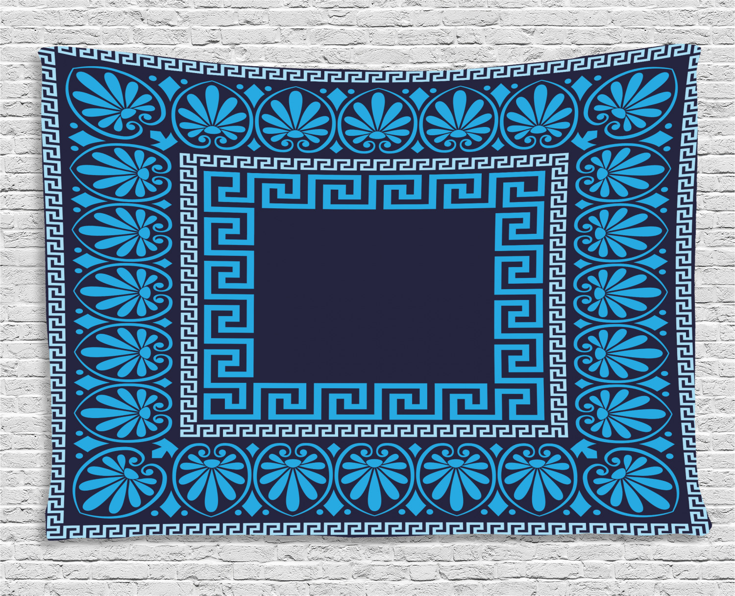 Greek Key Tapestry, Grecian Meandros Pattern with Intricate Lines ...