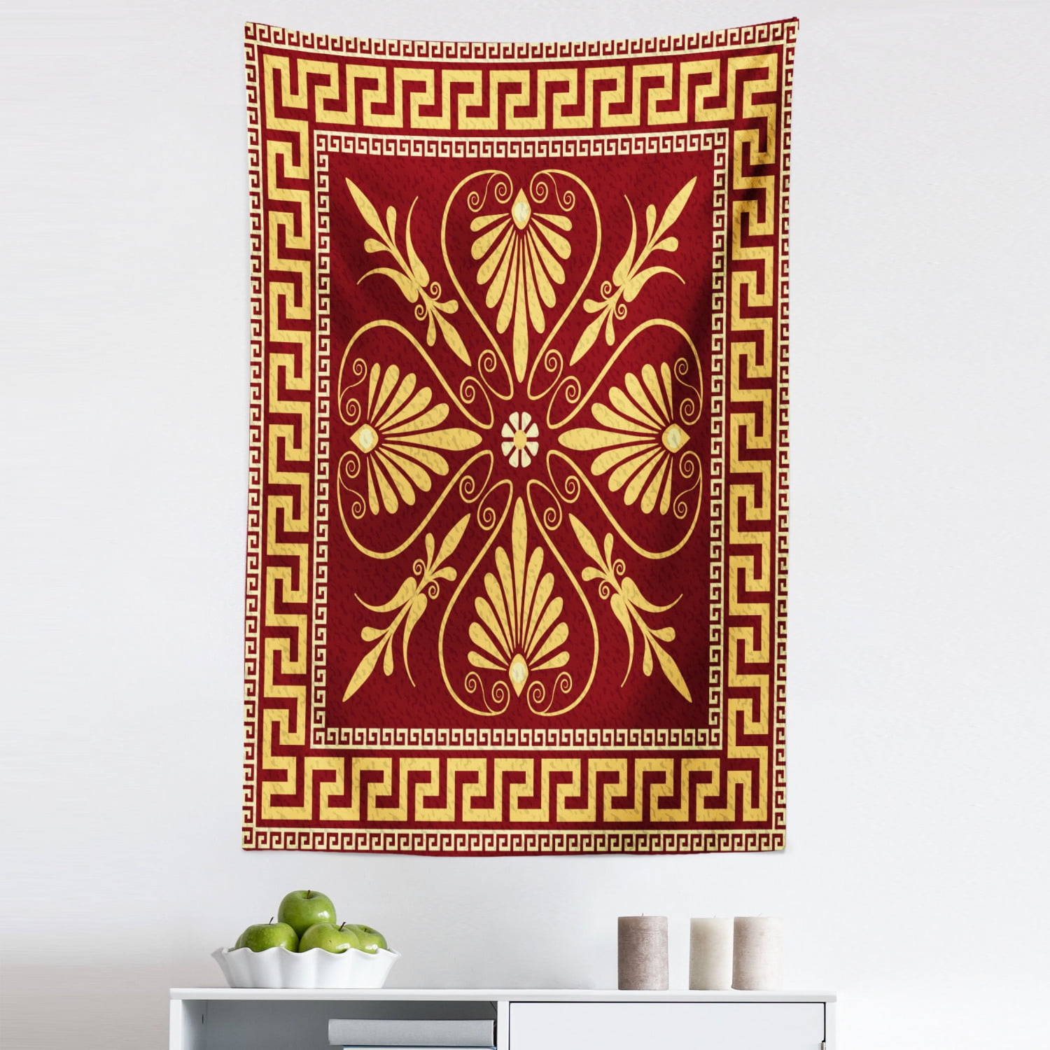 Greek Key Tapestry, Old Fashioned Frame Design the Labyrinth and Curly ...