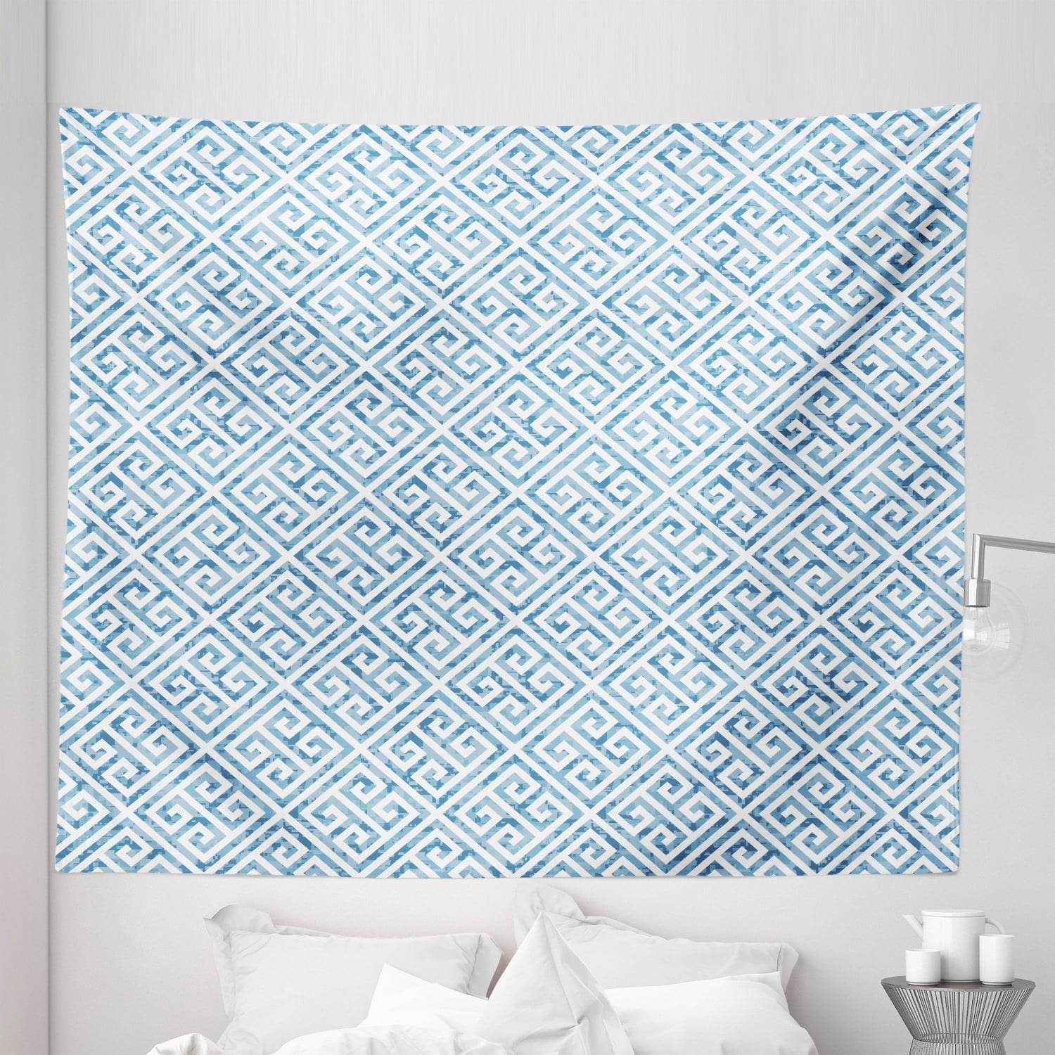 Greek Key Tapestry, Tile Mosaic Pattern in Antique Meander and Camo ...