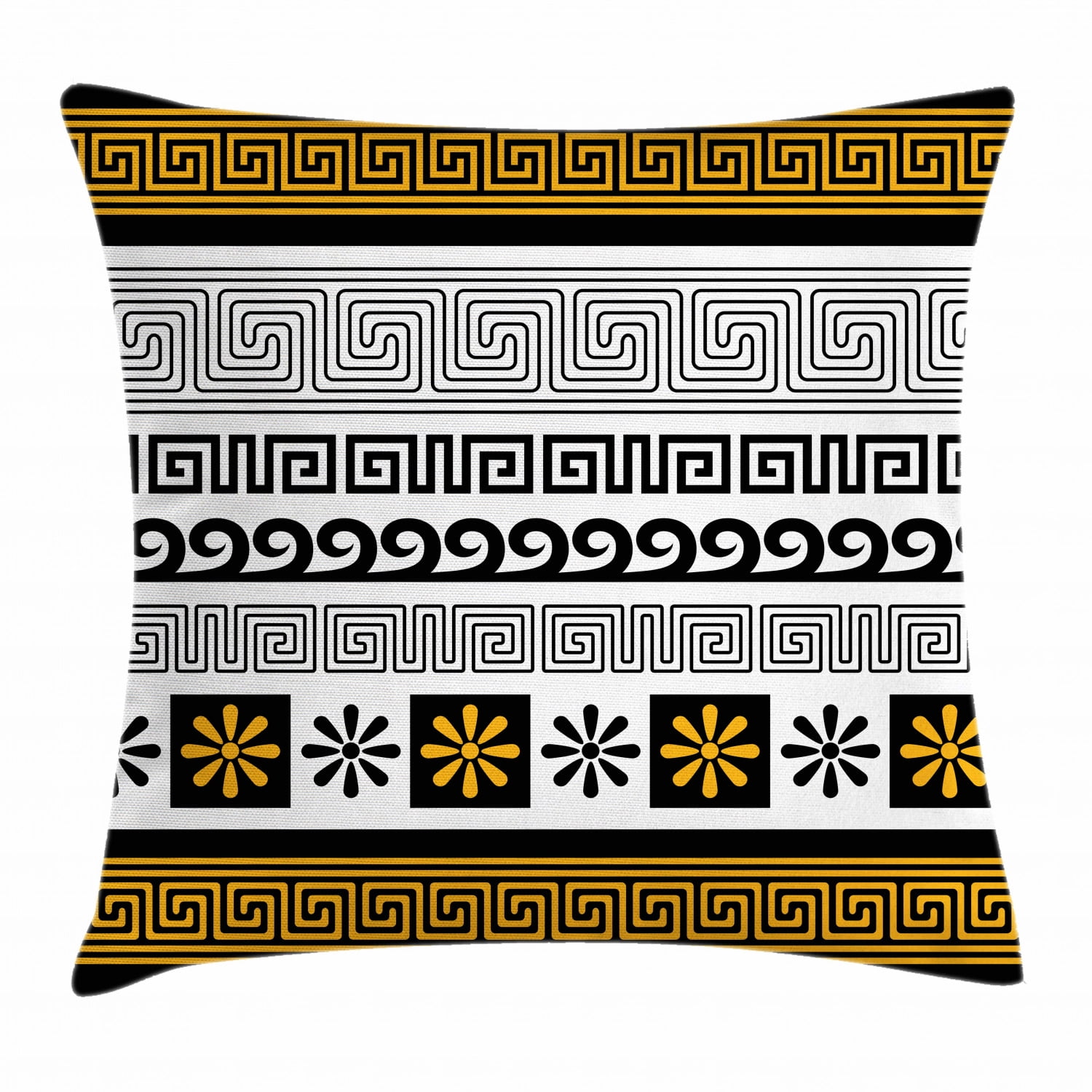 Greek Key Throw Pillow Cushion Cover, Set of Traditional Ornaments from ...