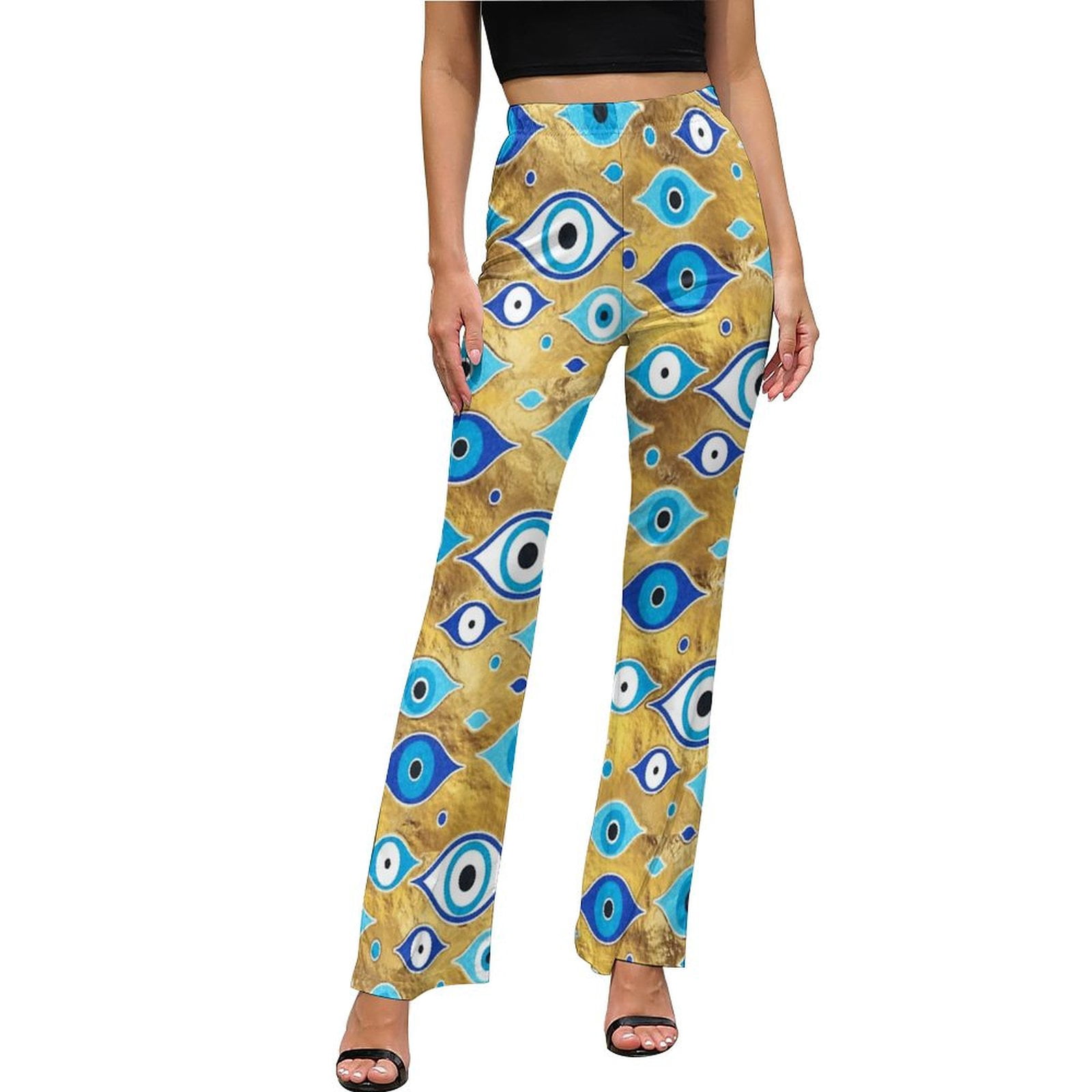 Greek Mati Mataki - Matiasma Evil Eye Pattern High Waisted Casual ...