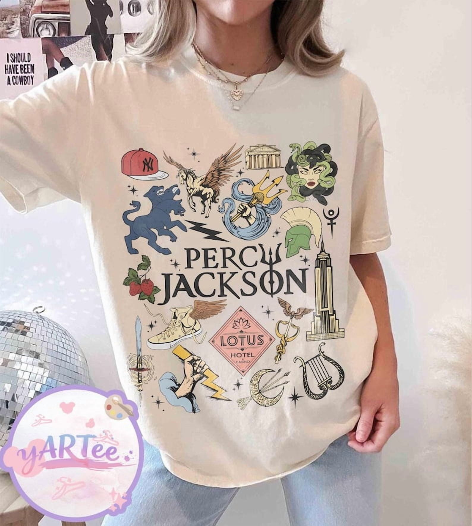 Greek Mythology Adventure Icons Tee with Pegasus, Medusa, Trident ...