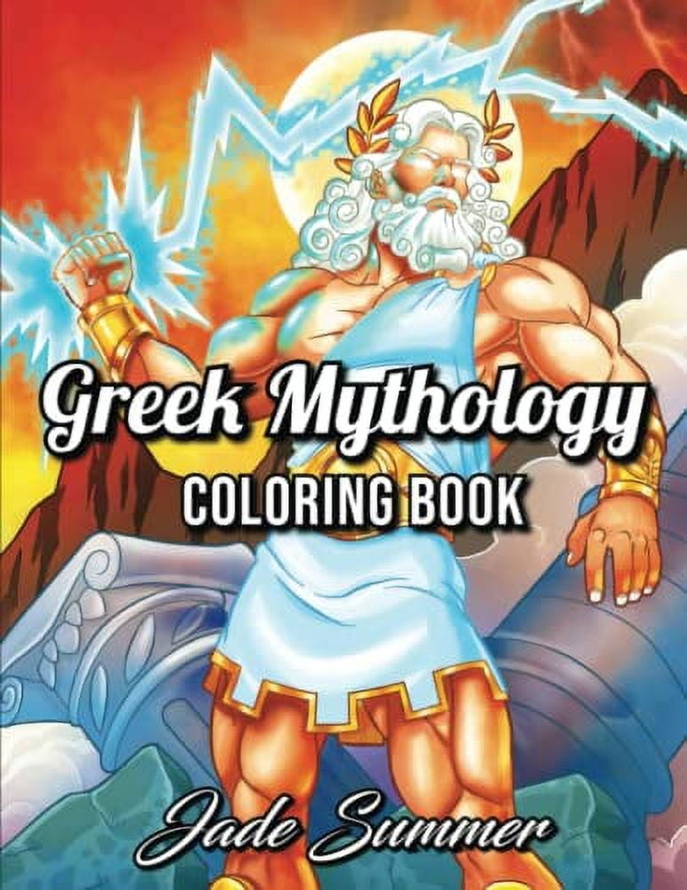 Pre-Owned Greek Mythology: An Adult Coloring Book with Powerful Greek ...