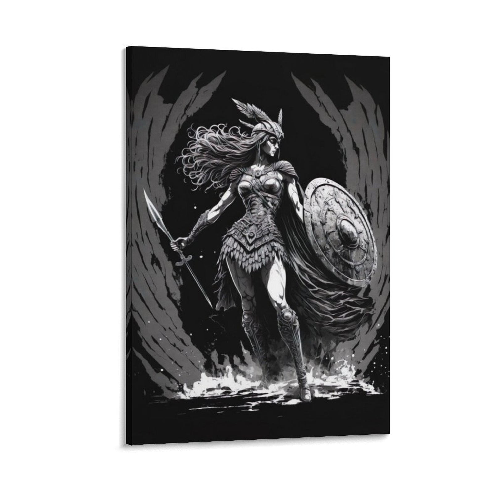 Greek Mythology Athena Warrior Poster Room Aesthetic Poster Print Art ...