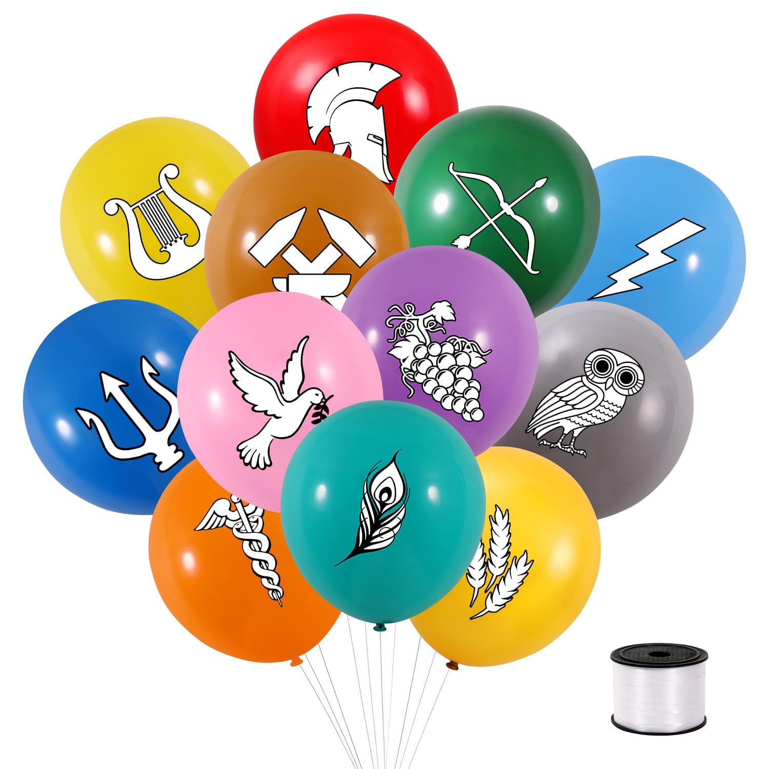 Greek Mythology Balloons, 96pcs Greek God Balloons, Htabiol Greek ...