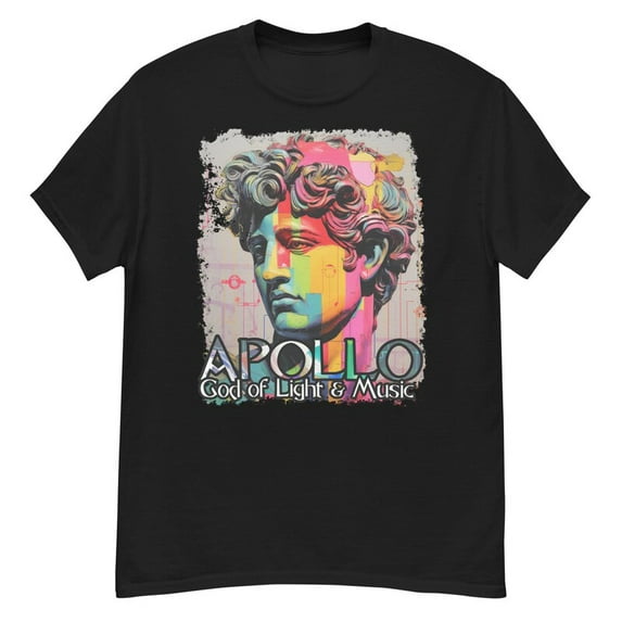Greek Mythology God Apollo Graphic TShirt Ancient Sun Music Art Gift ...