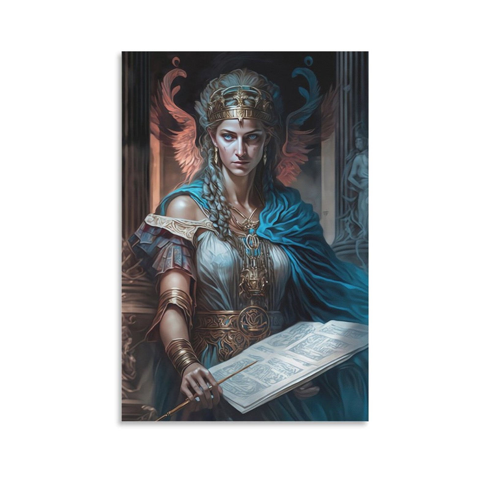 Greek Mythology Goddess Athena Poster 1 Canvas Poster Wall Art Picture ...