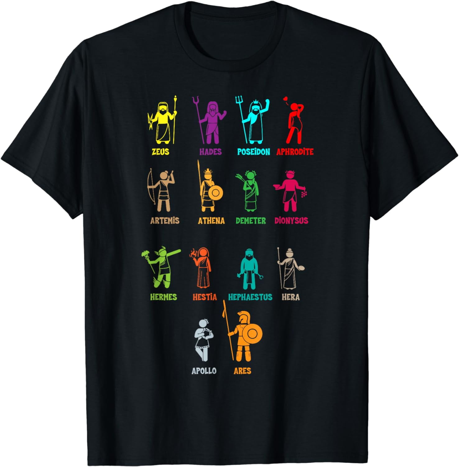 Greek Mythology Gods - Gods of Greece T-Shirt - Walmart.com