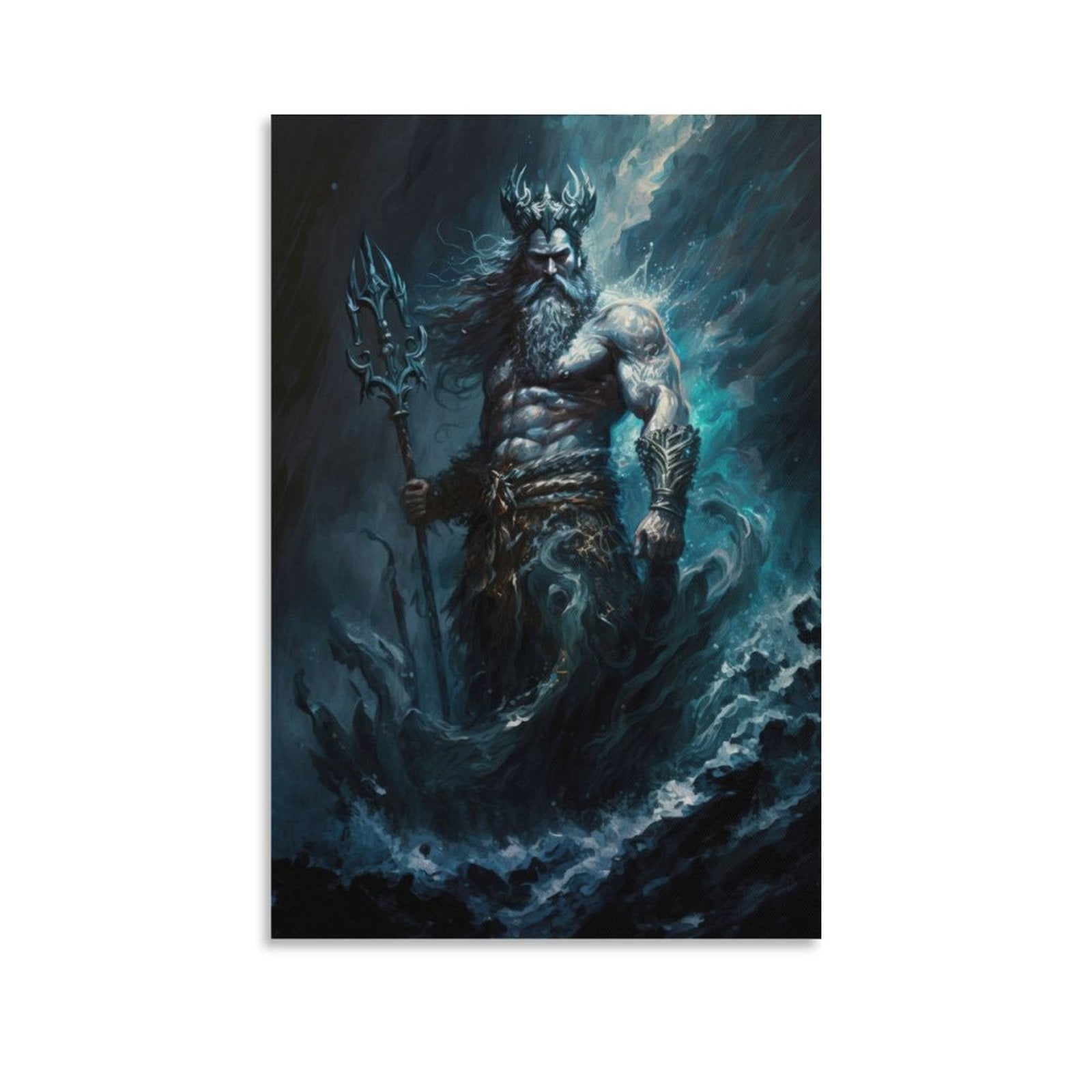 Greek Mythology Gods Poster Poseidon Picture Print Canvas Poster Wall ...