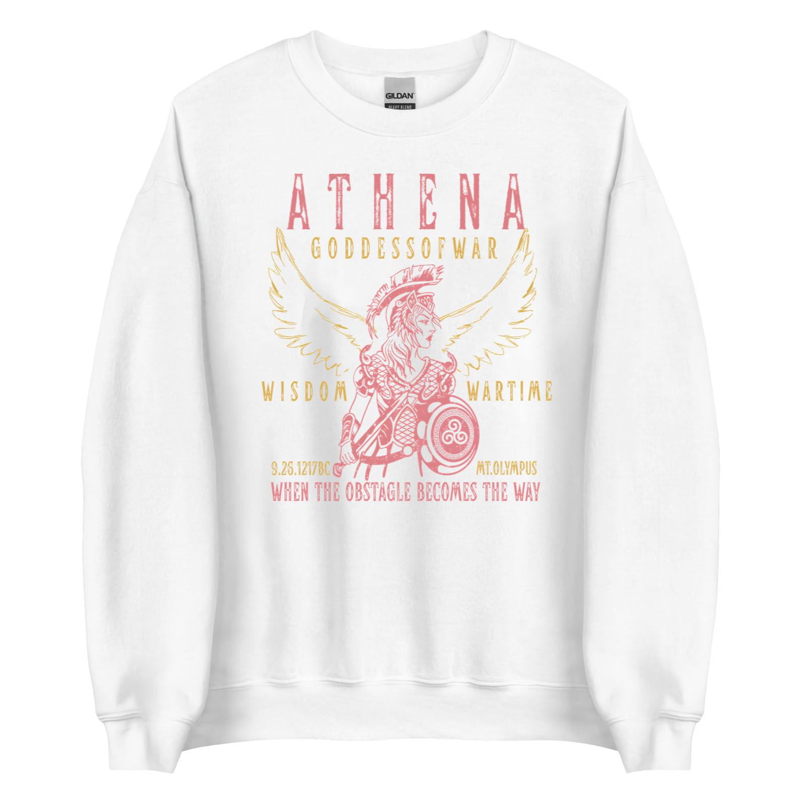 Greek Mythology Inspired Band Style Tee, Athena Goddess of War Theme ...