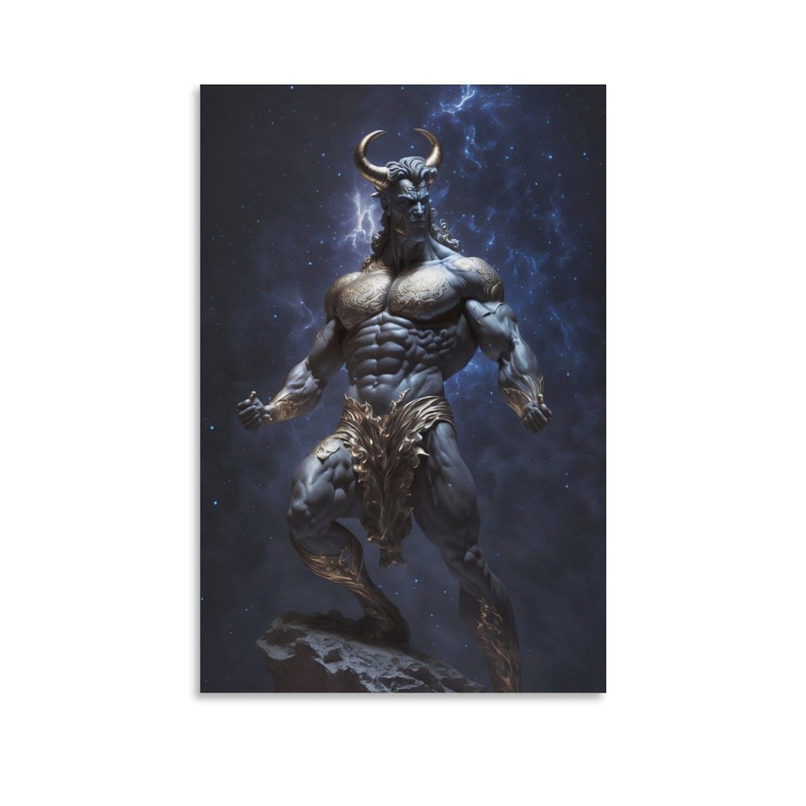 Greek Mythology Minotaur Poster Art Poster Canvas Painting Decor Wall ...