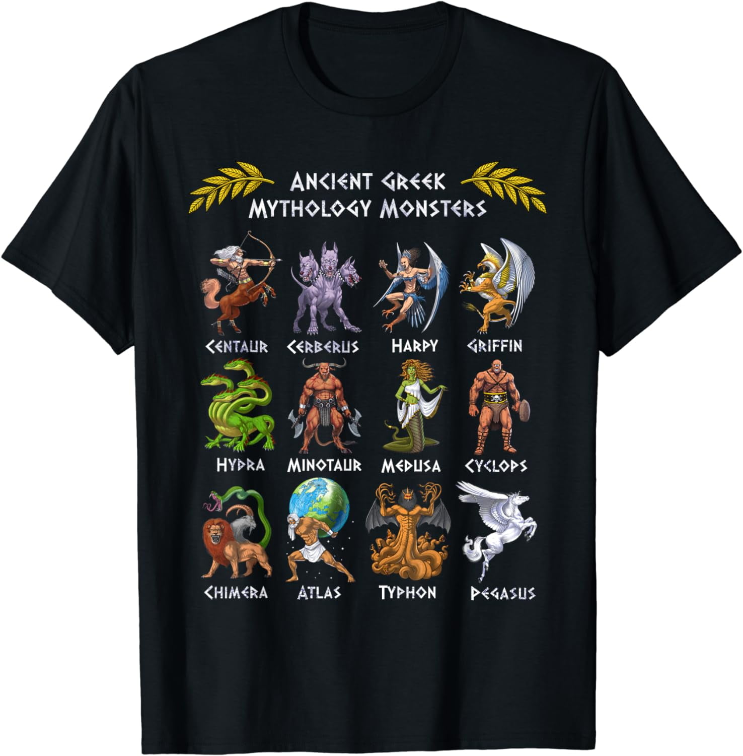 Greek Mythology Mythical Creatures Ancient Greece Gods T-Shirt ... Greek Mythology Mythical Creatures Ancient Greece Gods T-Shirt ...
