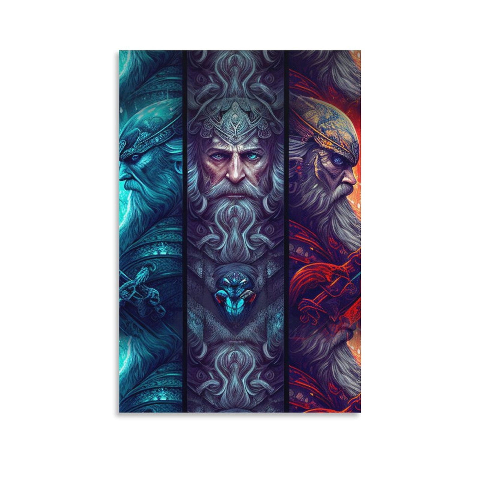 Greek Mythology Norse Gods Poster Wall Art Poster Scroll Canvas ...