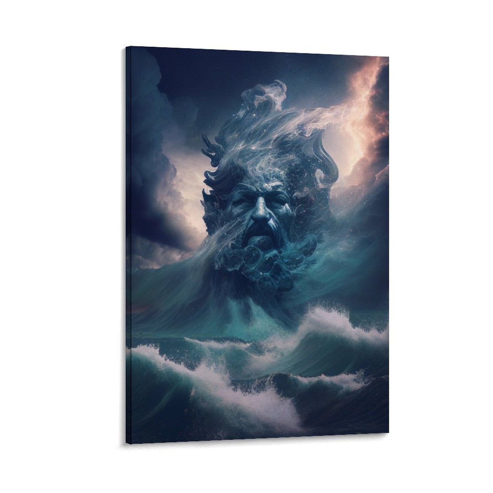 Greek Mythology Poseidon Rising Poster Poster Cool Artworks Painting ...