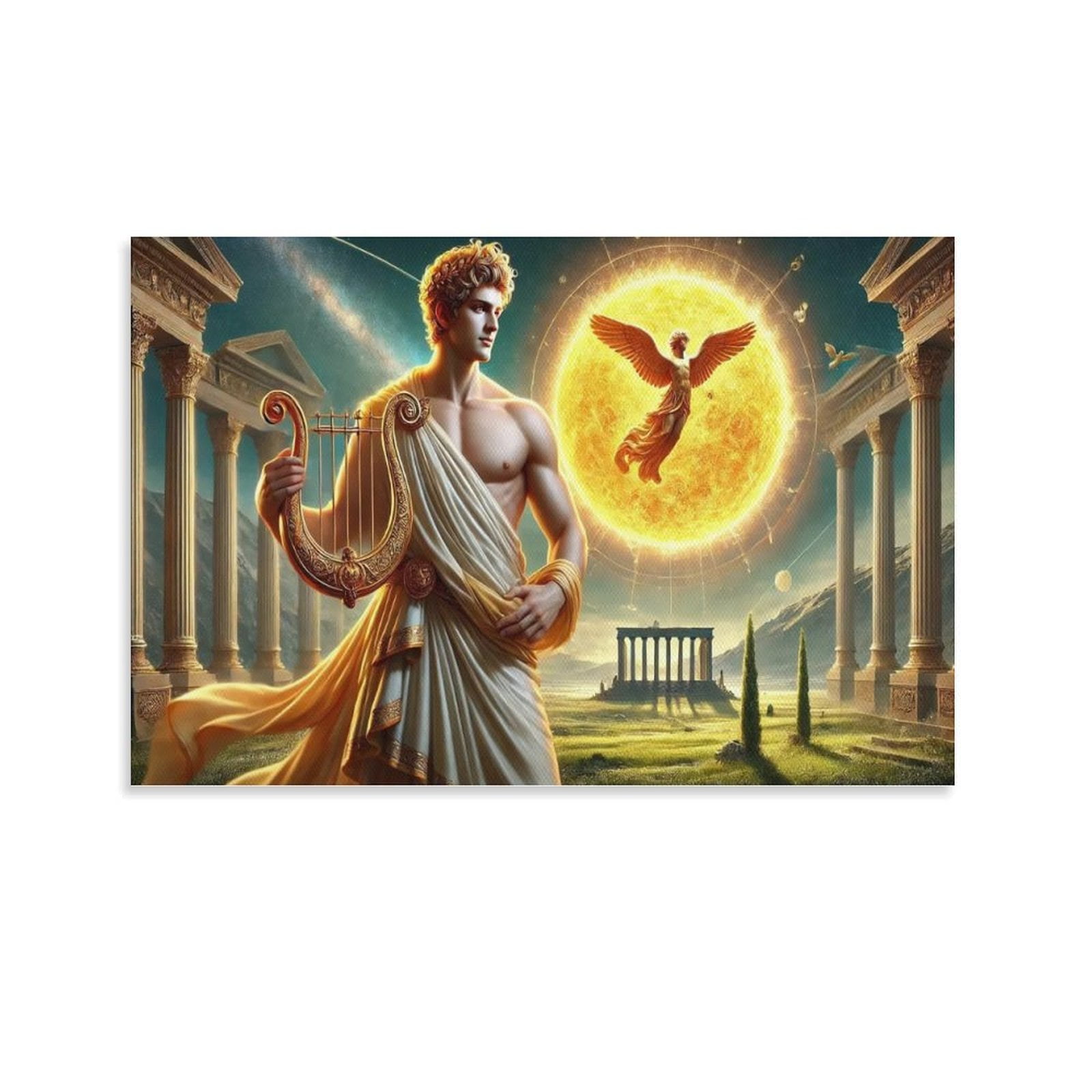 Greek Mythology Poster Apollo - God of The Sun Print Photo Art Painting ...