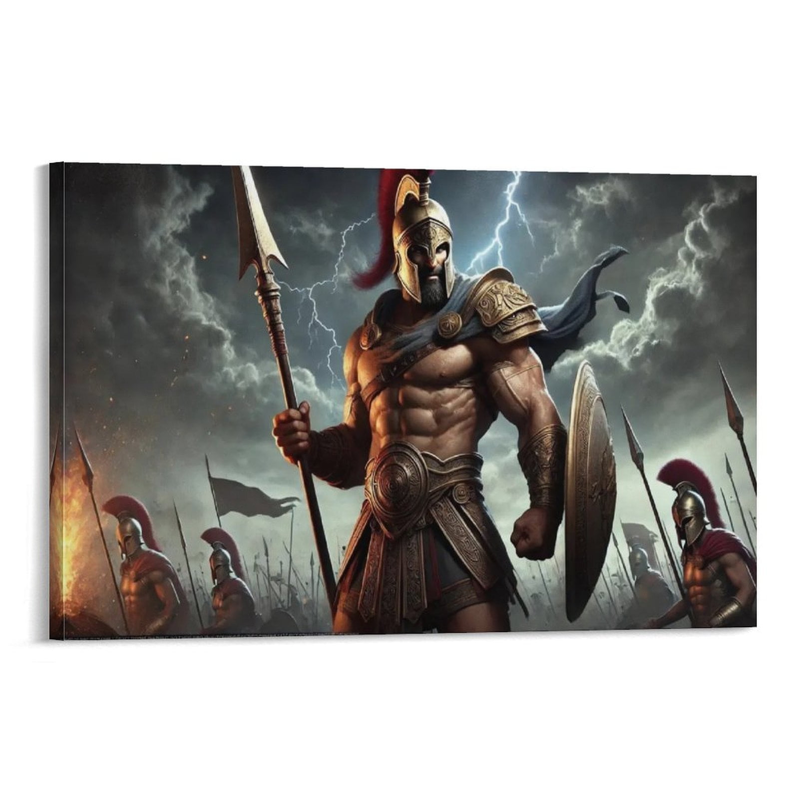 Greek Mythology Poster Ares - God of War Painting On Canvas Wall Art ...