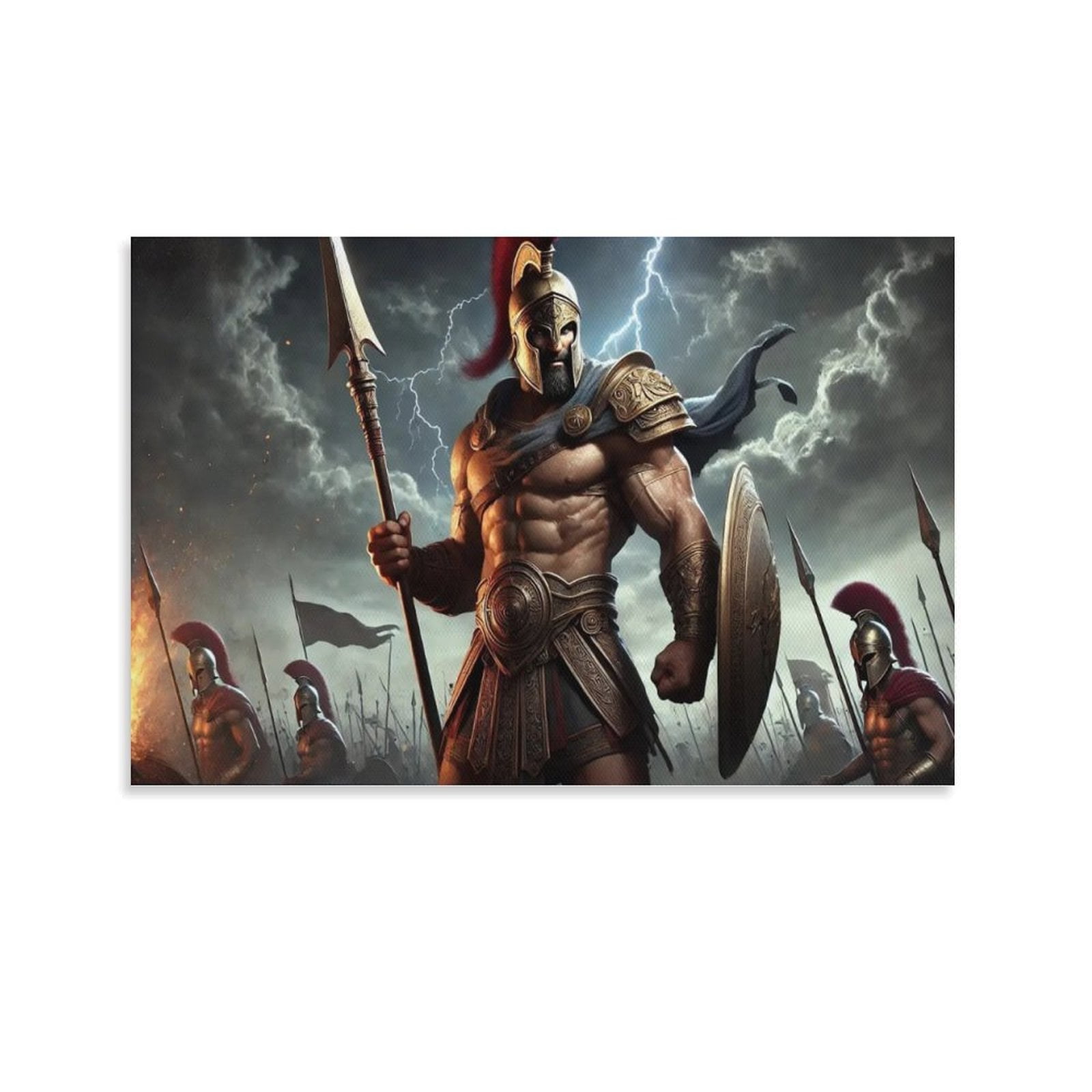 Greek Mythology Poster Ares - God of War Art Poster Canvas Painting ...