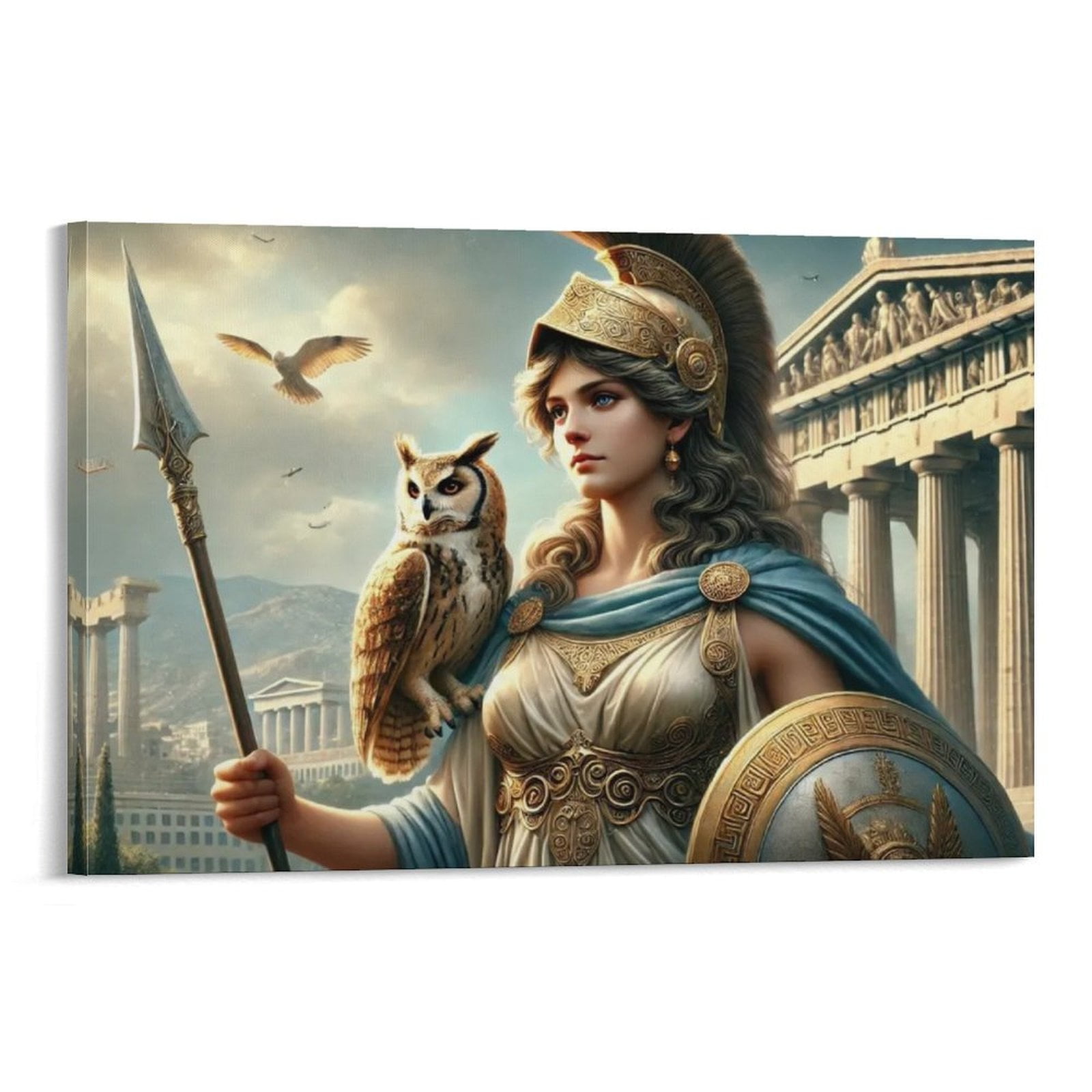 Greek Mythology Poster Athena - Goddess of Wisdom Poster Decorative ...