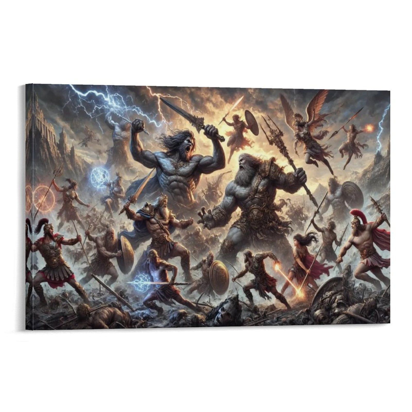 Greek Mythology Poster Battle of Titans Home Decor Poster Wall Art ...