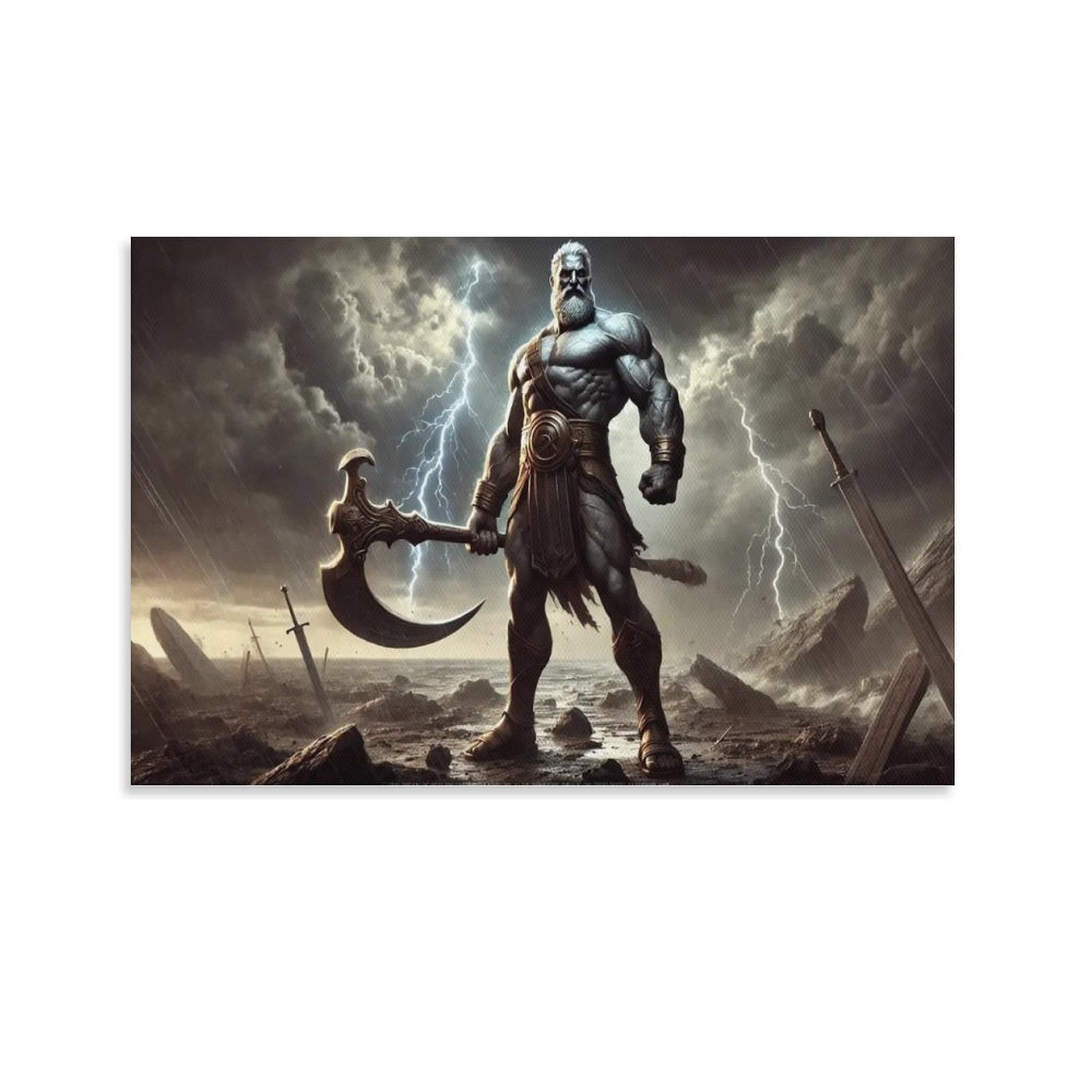 Greek Mythology Poster Cronus, Father of Olympic Gods Wall Art Picture ...