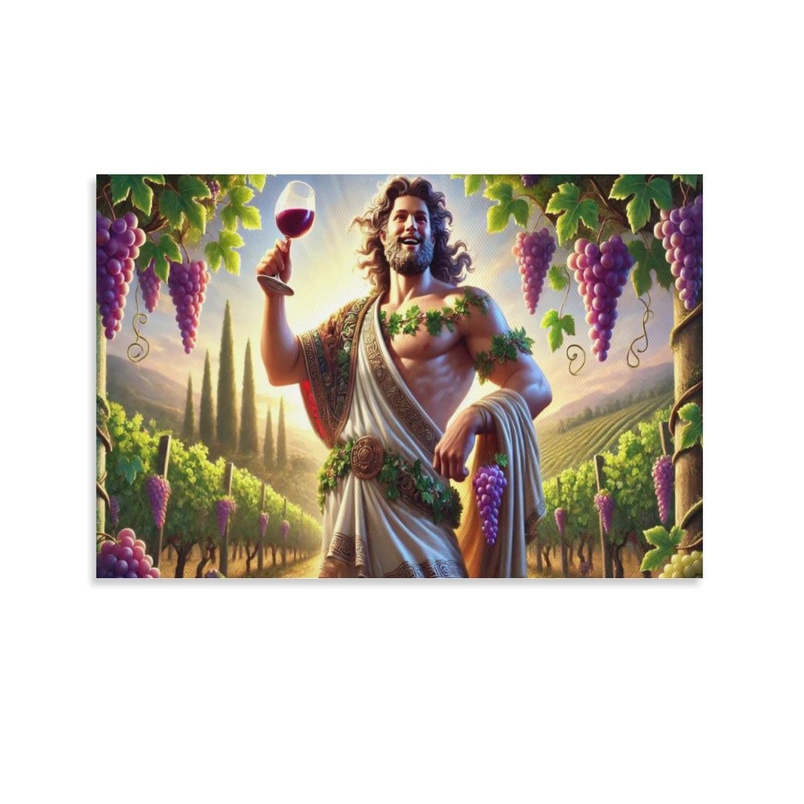 Greek Mythology Poster Dionysus - God of Wine Wall Art Poster Scroll ...