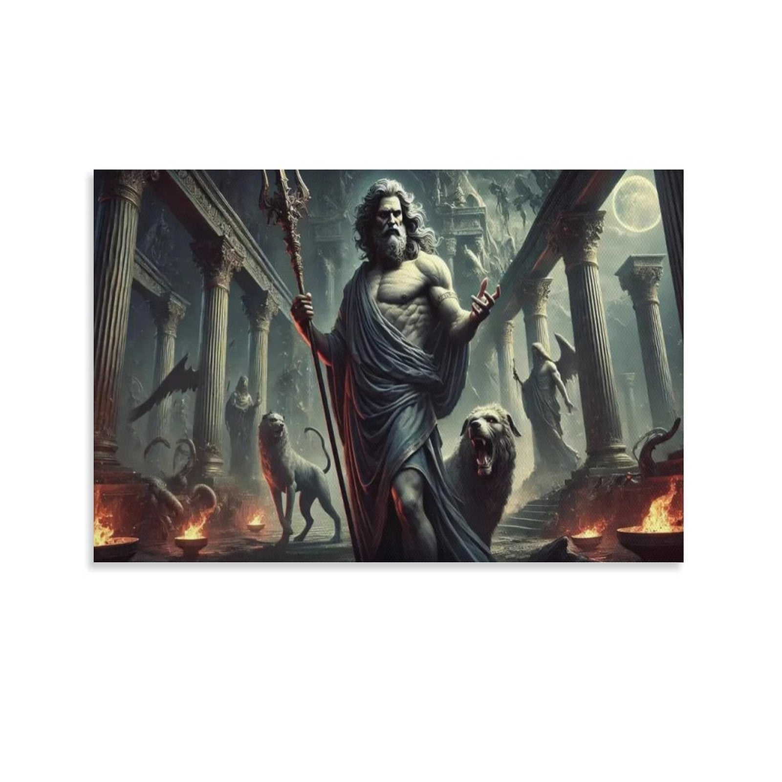 Greek Mythology Poster Hades - God of The Underworld Art Poster Canvas ...