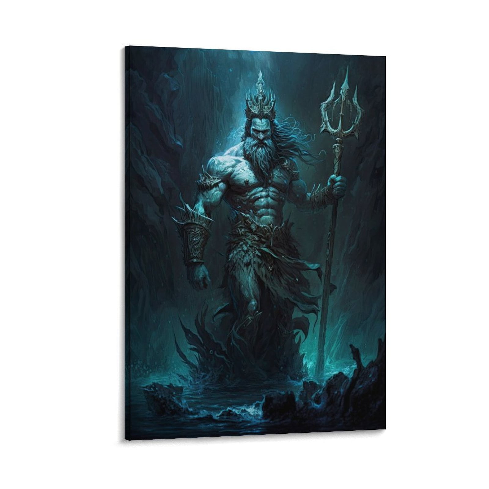 Greek Mythology Poster Poseidon Art Poster Canvas Painting Decor Wall ...
