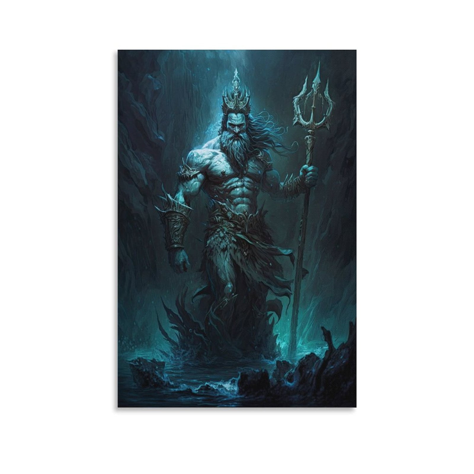 Greek Mythology Poster Poseidon Poster Cool Artworks Painting Wall Art ...