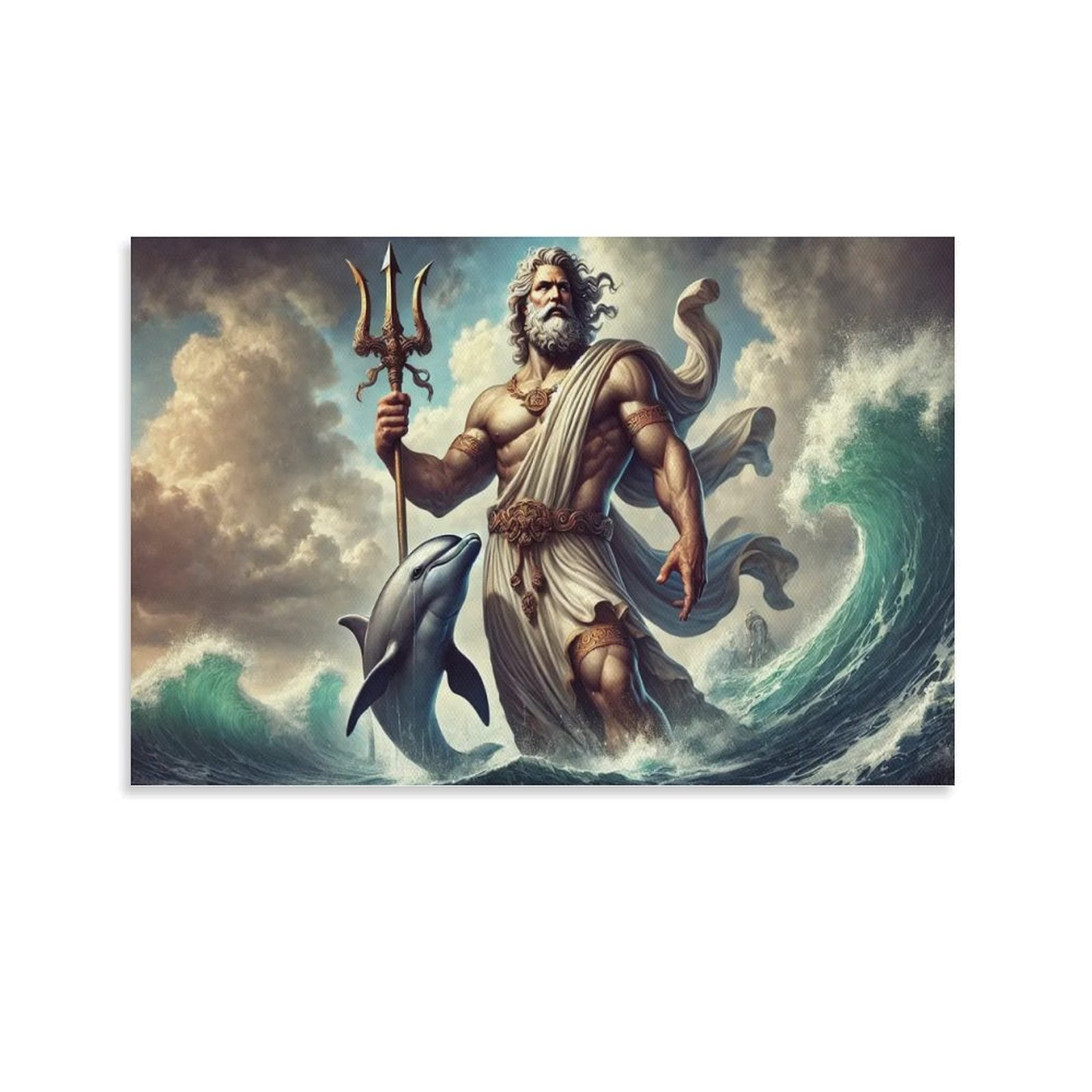 Greek Mythology Poster Poseidon - Sea God Canvas Art Poster and Wall ...