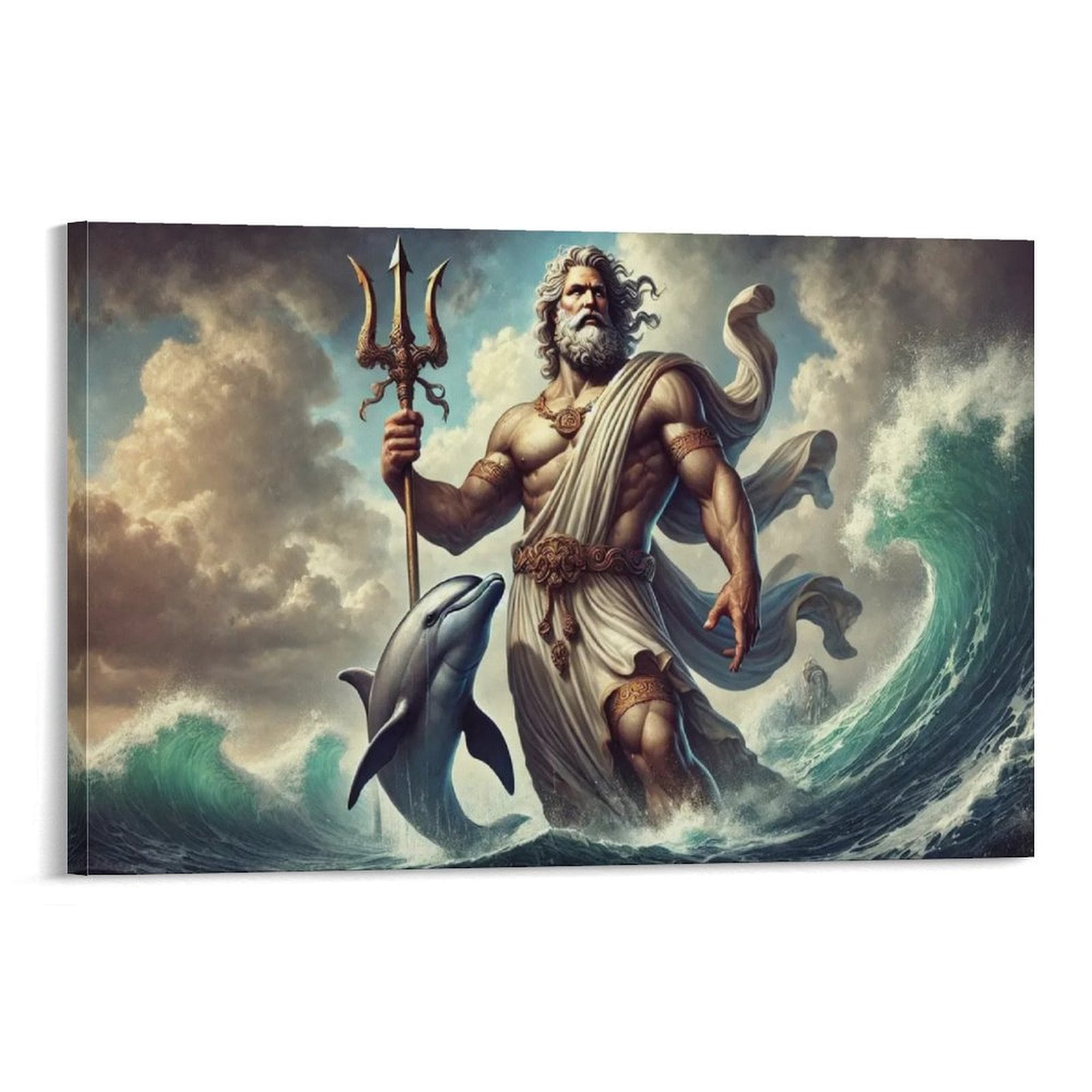 Greek Mythology Poster Poseidon - Sea God Picture Print Canvas Poster ...