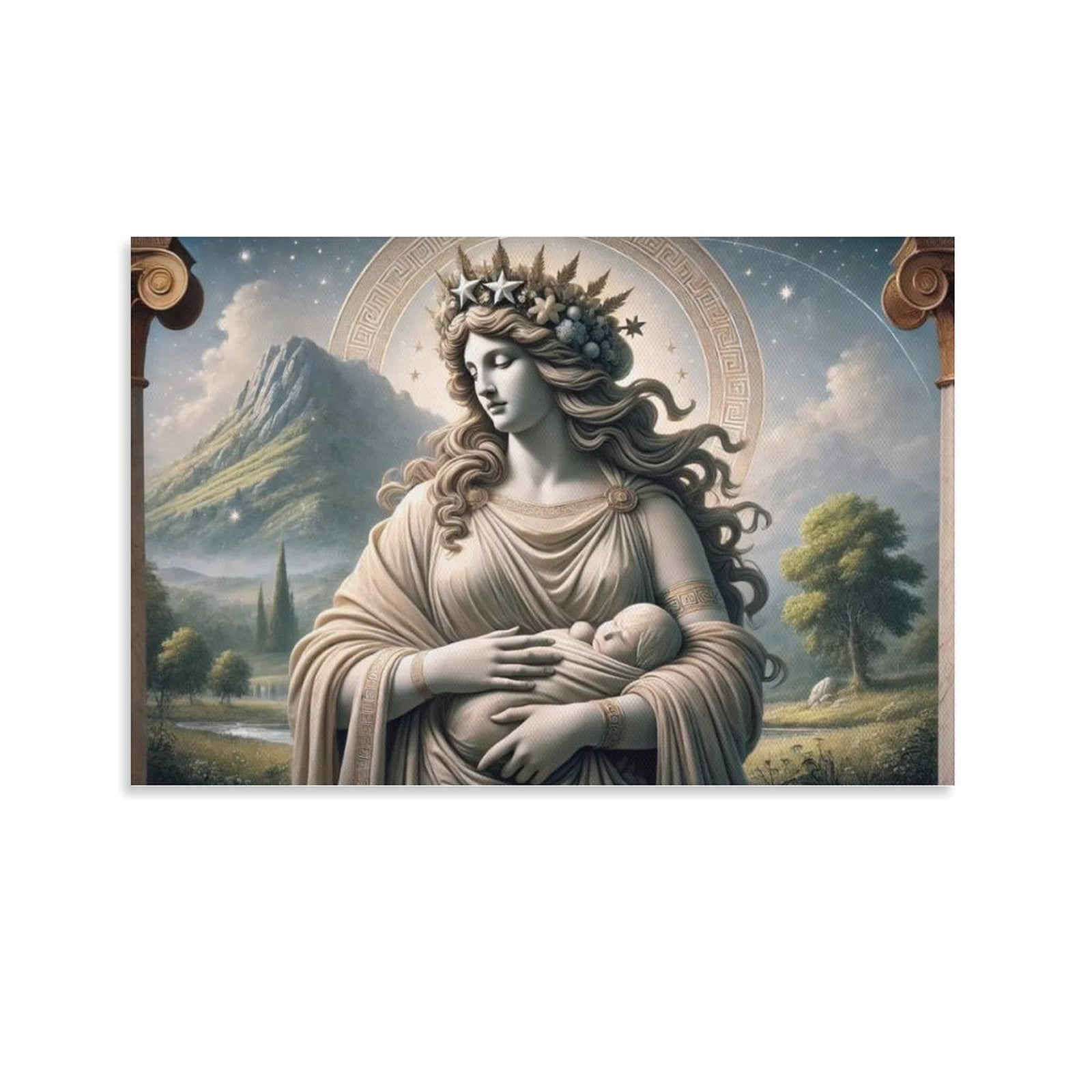 Greek Mythology Poster Rhea, The Mother of The Olympian Gods Poster Cool Artworks Painting Wall ...
