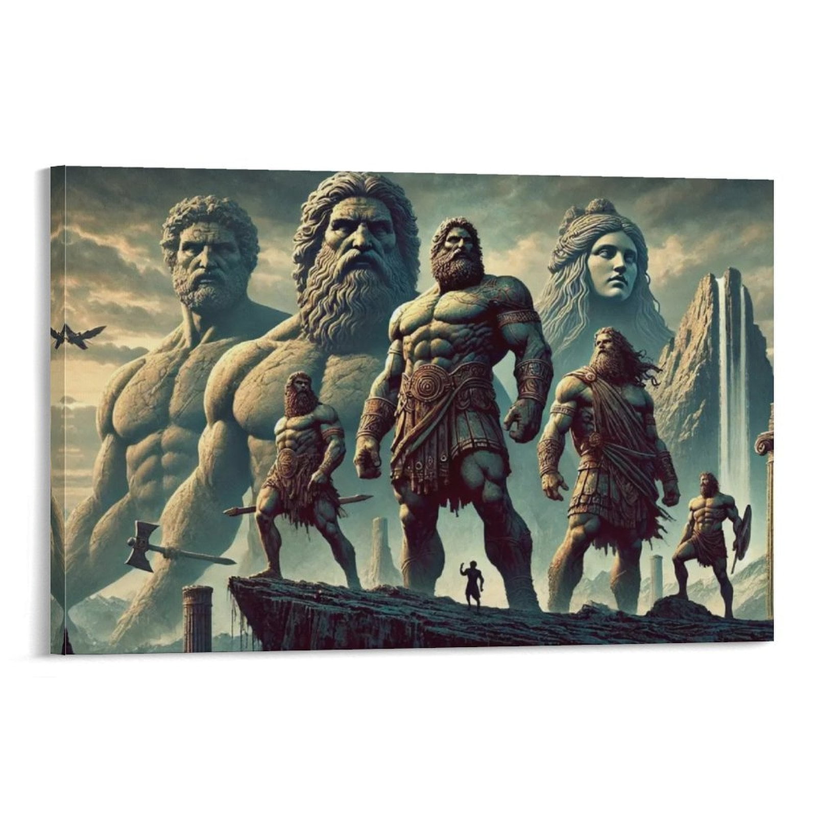 Greek Mythology Poster Titan Painting On Canvas Wall Art Poster Scroll ...