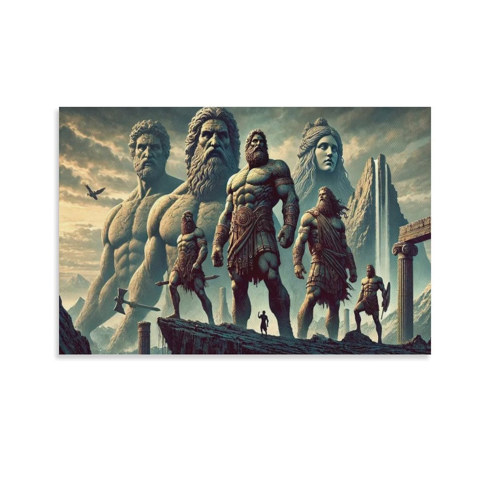 Greek Mythology Poster Titan Posters Wall Art Painting Canvas Gift ...