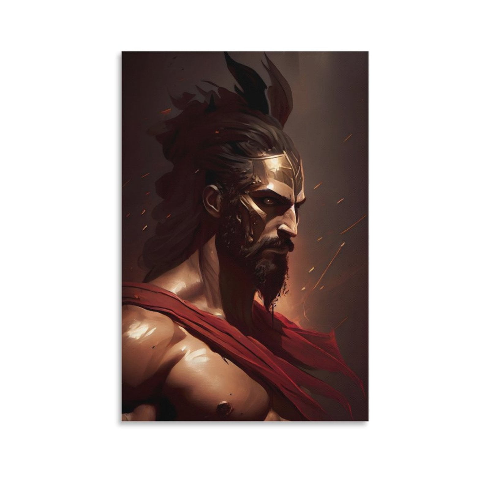 Greek Mythology Poster Warrior Sparta (20) Artworks Canvas Poster Room ...
