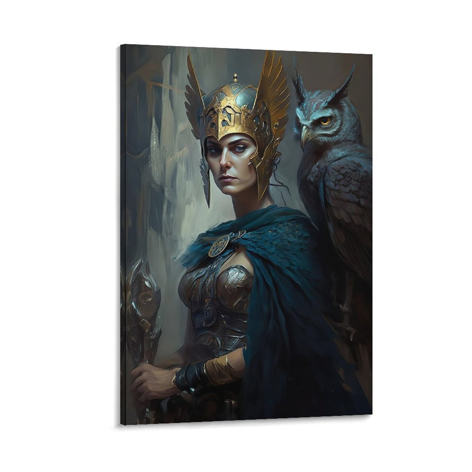 Greek Mythology Warrior Greek Goddess Athena Poster Wall Art Poster ...