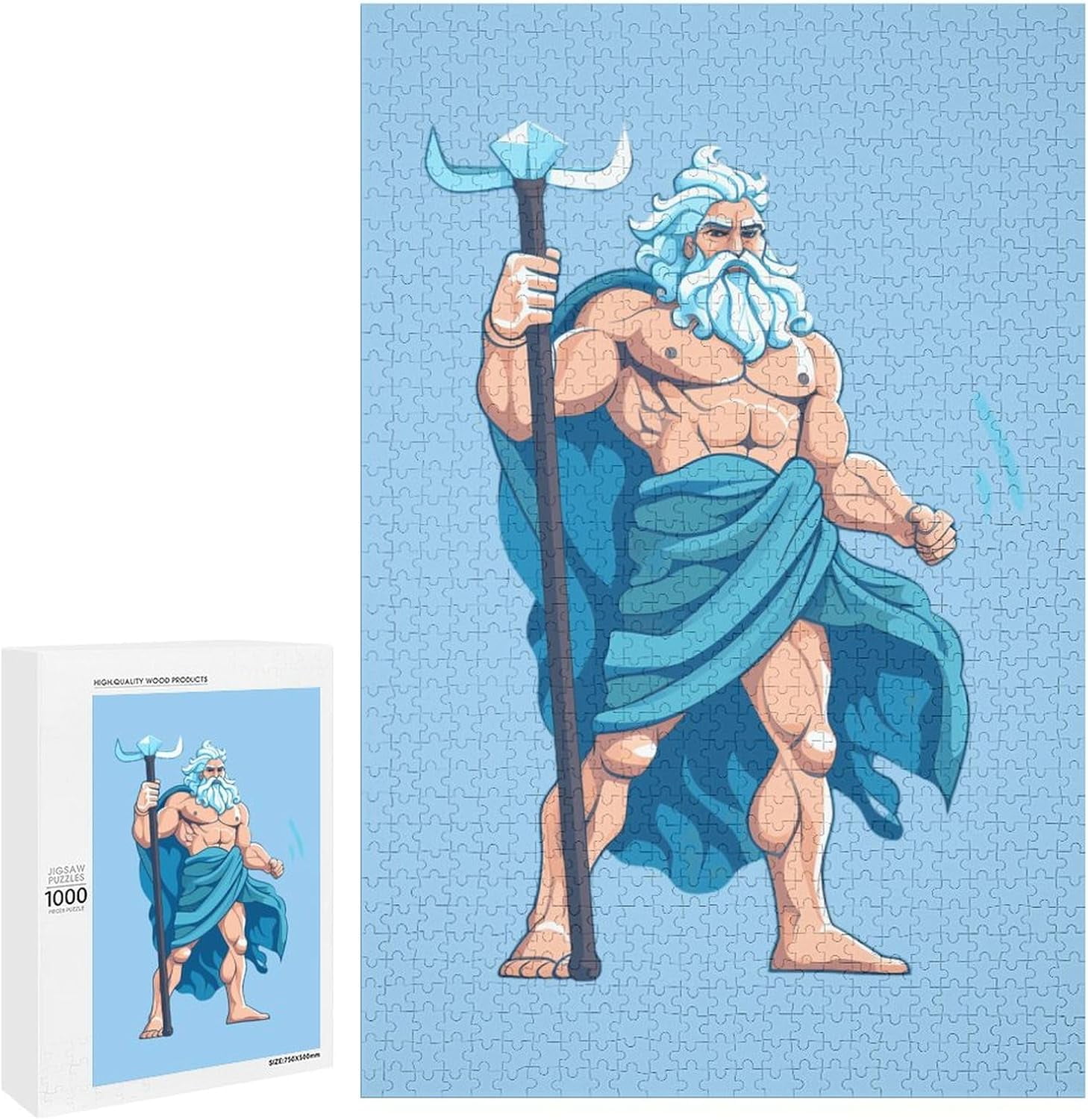 Greek Mythology Zeus Jigsaw Puzzles for Adults 1000 PCS Wooden Puzzles ...