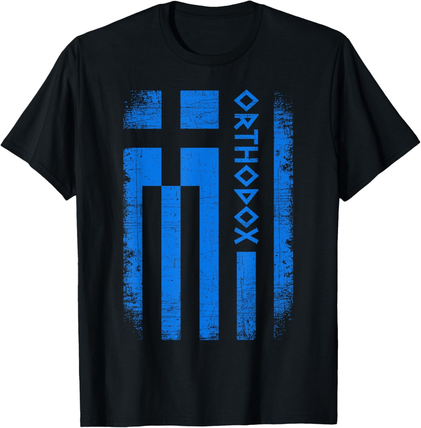 Greek Orthodox Church Retro Vintage Greek Flag Orthodox T-ShirtMen and ...