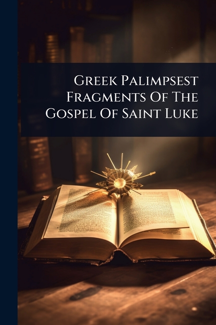 Greek Palimpsest Fragments Of The Gospel Of Saint Luke, (Paperback ...