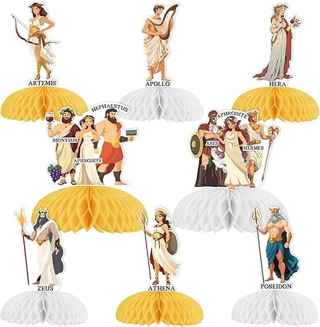Greek Party Decorations 8pcs Greece Mythology Honeycomb Centerpieces ...