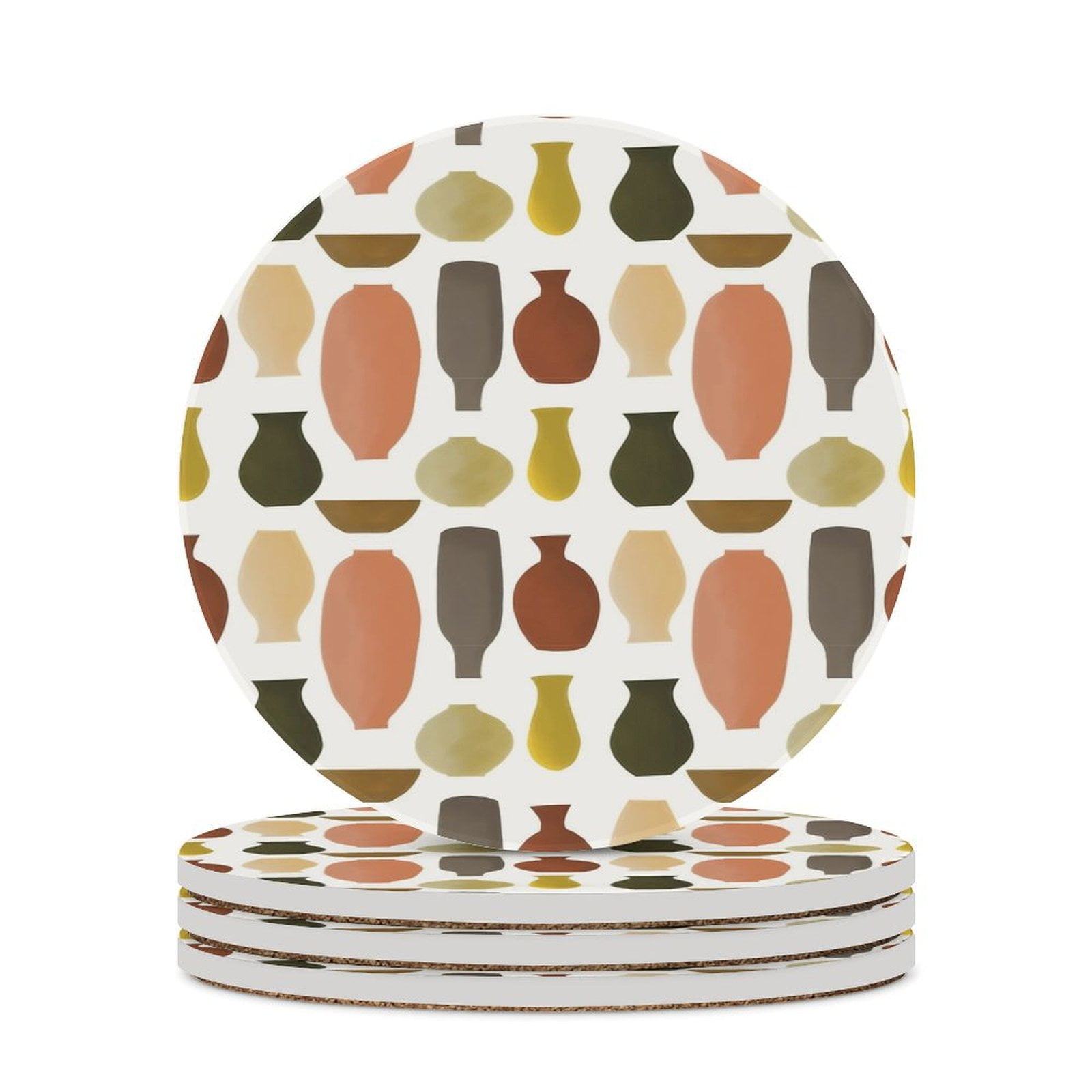 Greek Pots Tile Ceramic Coasters Absorbent Coasters for Drinks ...