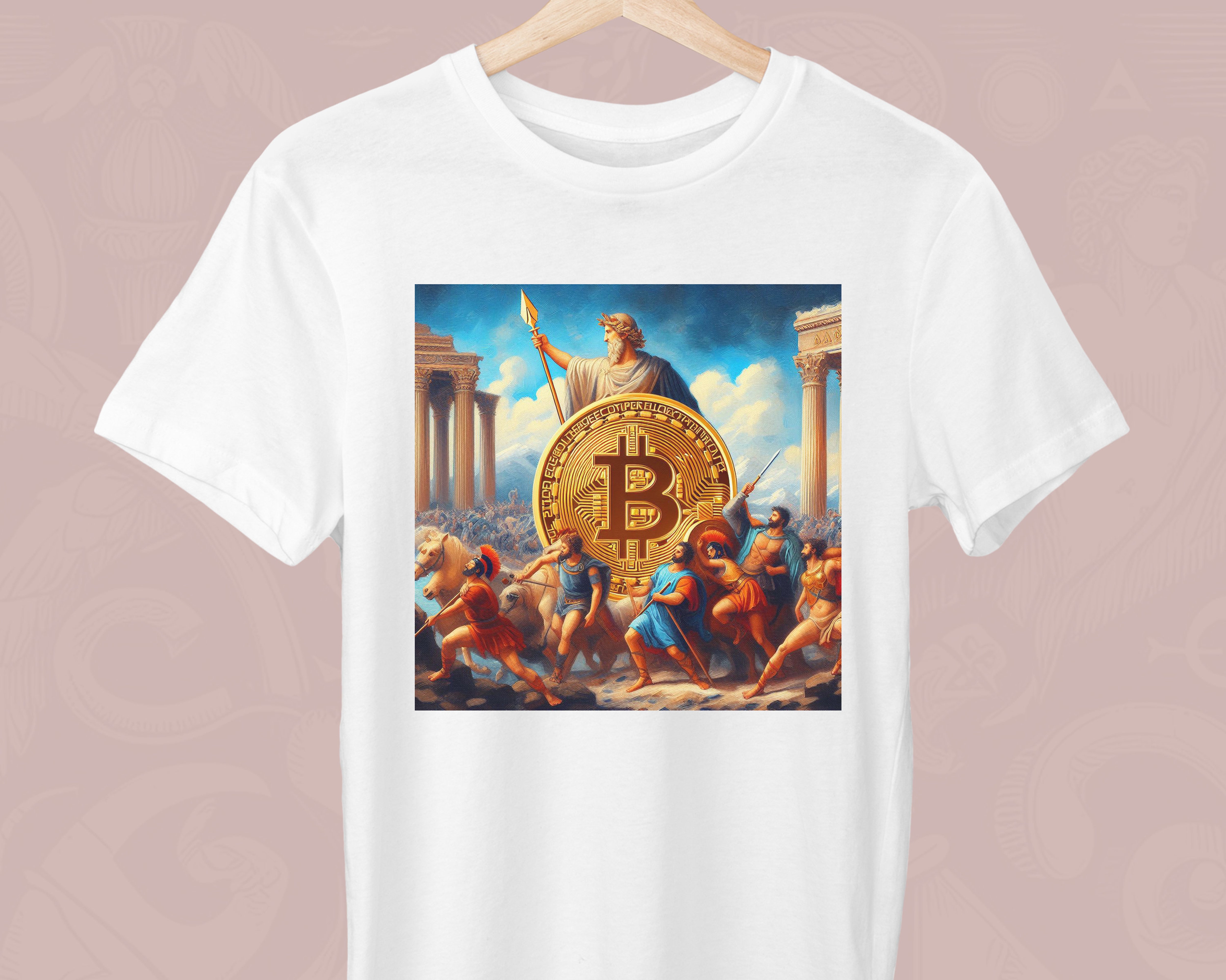 Greek Themed Bitcoin V, Bitcoin Unisex T-Shirt, Greek T-Shirt, Greek ...