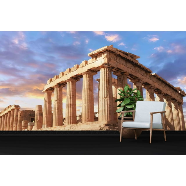 Greek Wall Mural, 3d Wallpaper, Paper Wall Art View Mural, Bright ...