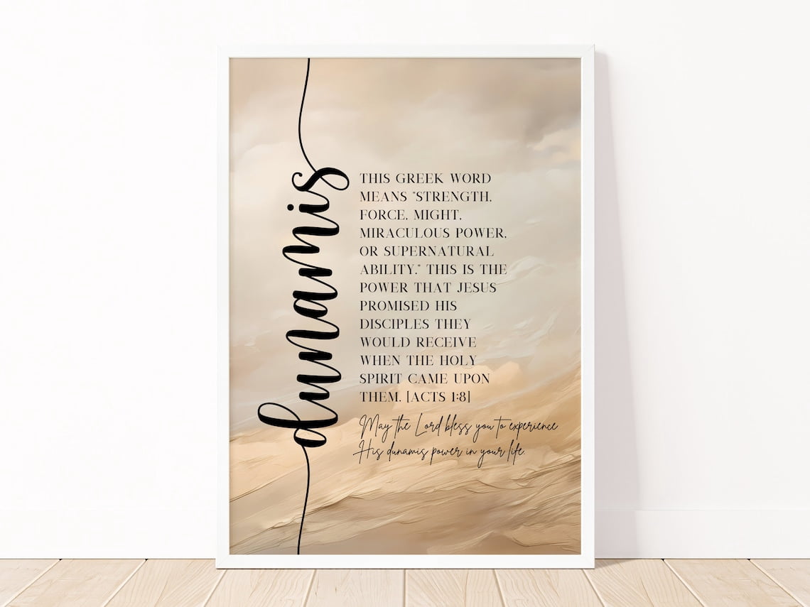 Greek Word Definition Bible Verse Wall Art Christian Artwork Home Decor ...