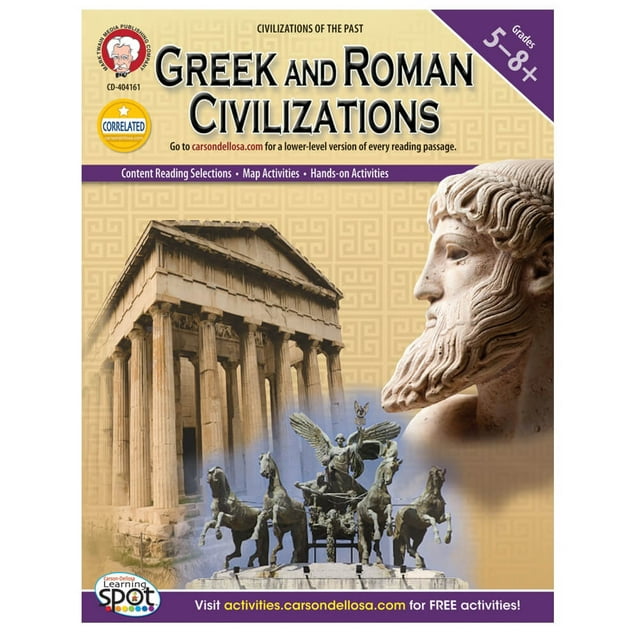 Greek and Roman Civilizations, Grades 5-8+ - Walmart.com