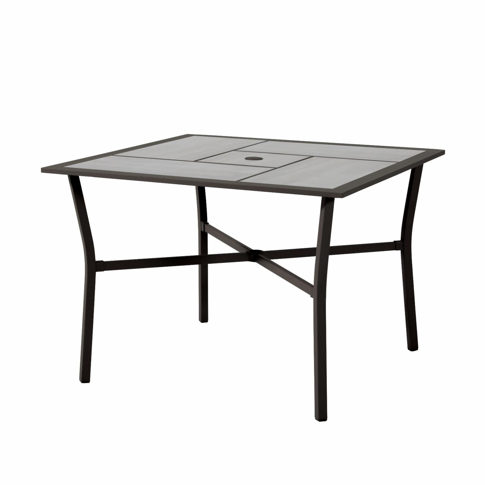 Greemotion Sintra 40-inch Black Metal Outdoor Patio Dining Table with ...