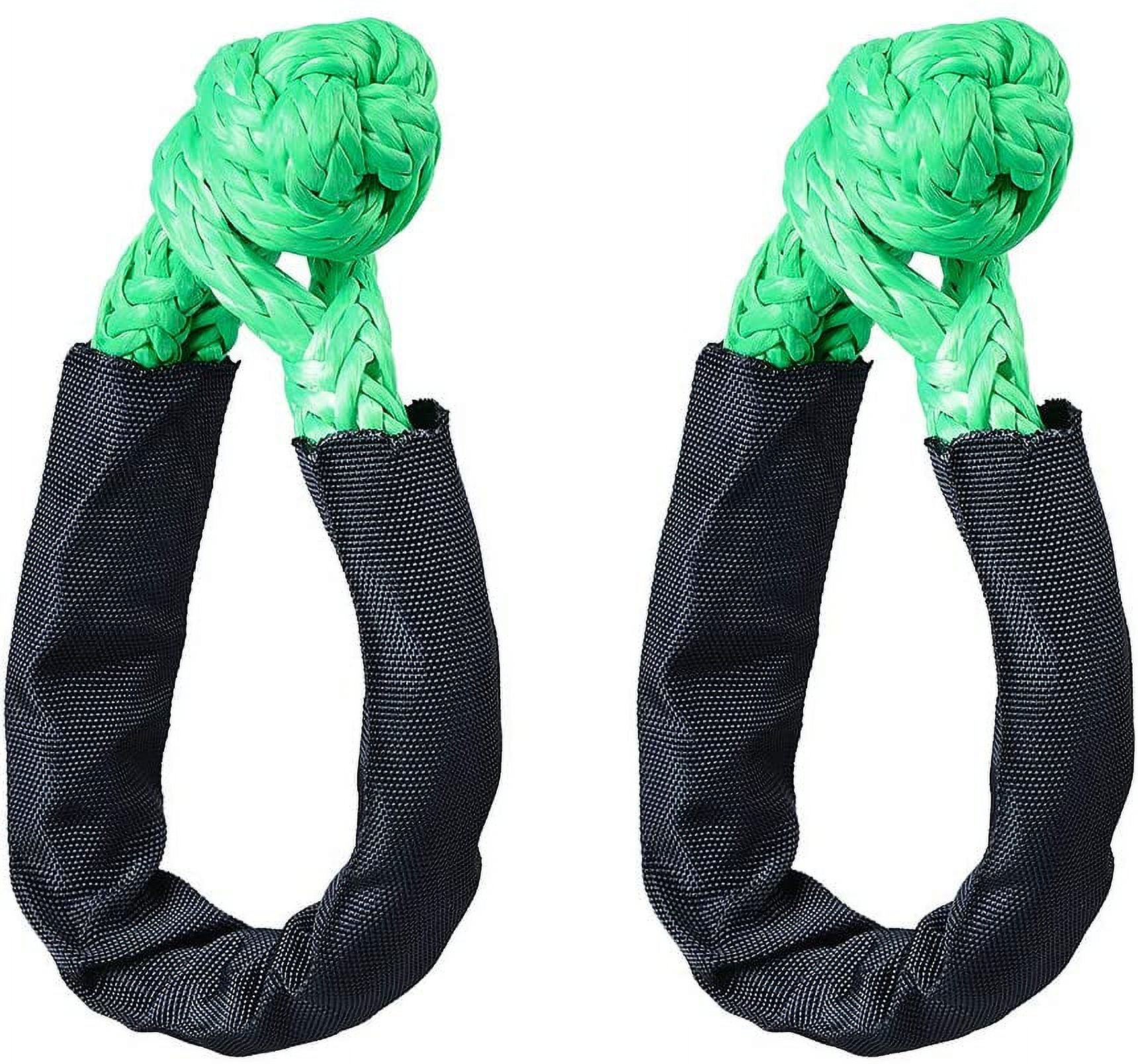 Green 1/2" Tow Straps Rope Recovery 38,000 LB UHMWPE SYNTHETIC Soft ...