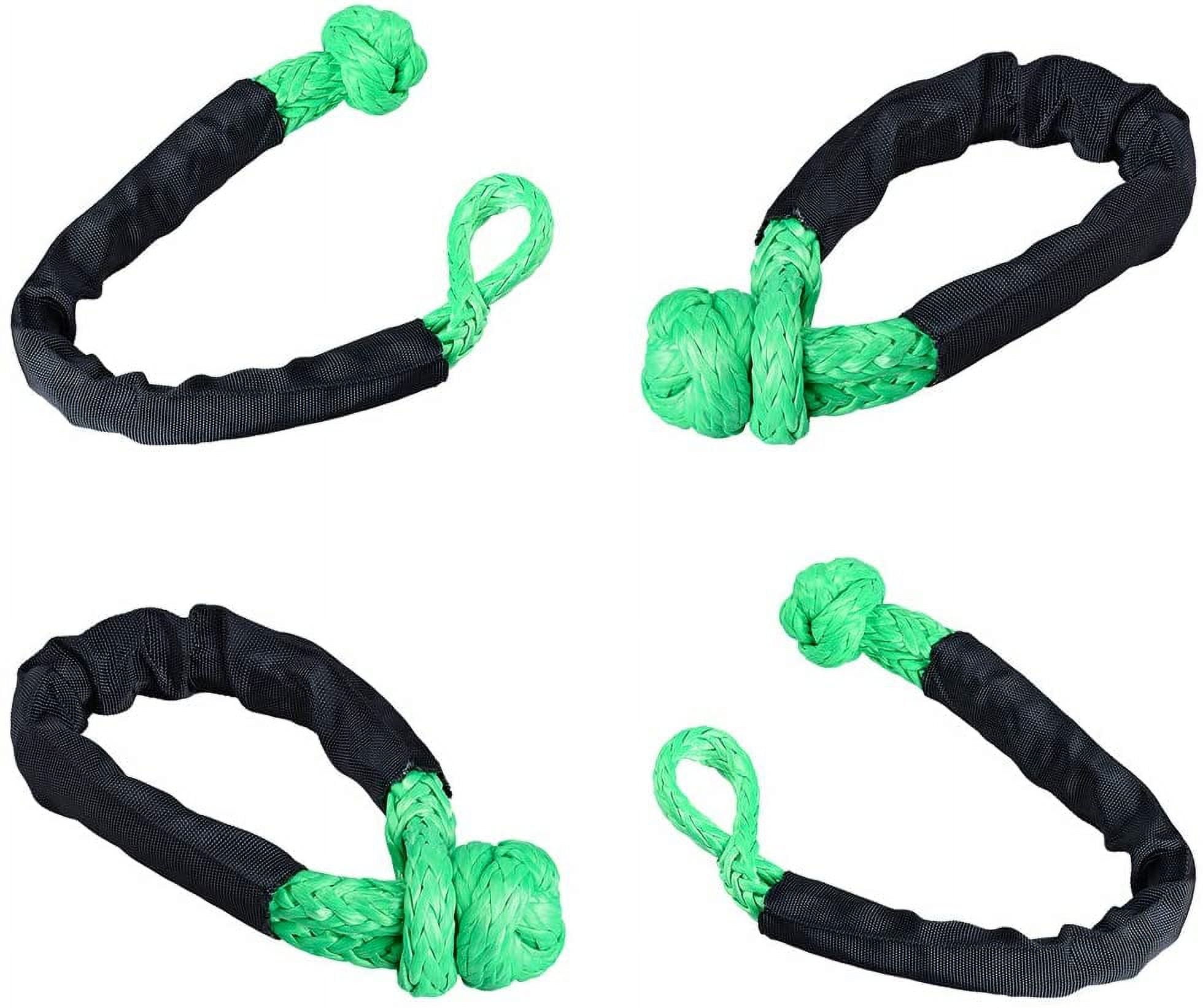 Green 1/2" Tow Straps Rope Recovery 38,000 LB UHMWPE SYNTHETIC Soft ...